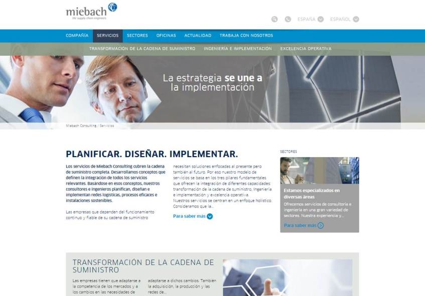 Miebach Consulting renueva su web - Webpicking