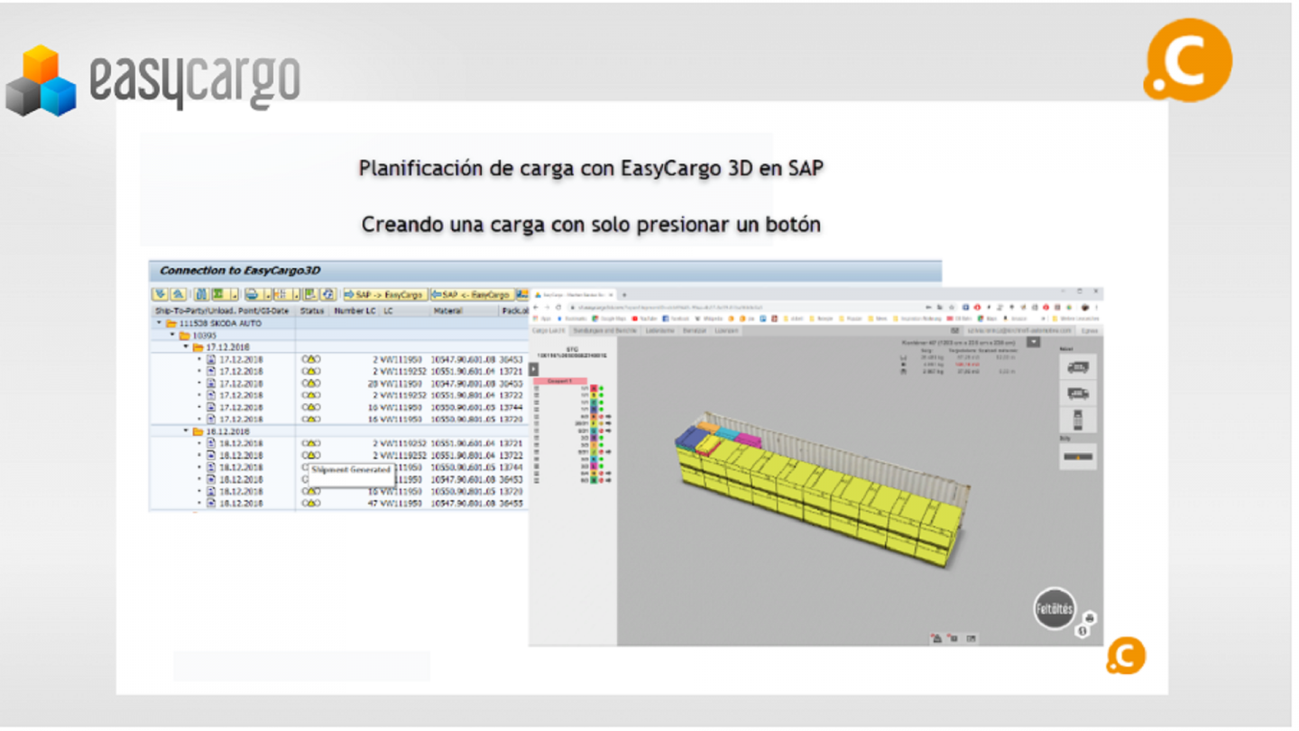 EasyCargo puede integrarse con SAP, ERP y muchas otras aplicaciones ...